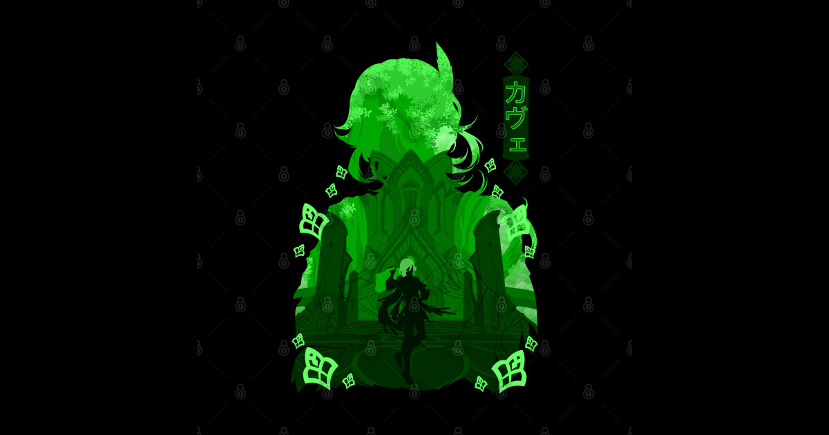 GENSHIN IMPACT KAVEH NEGATIVE SPACE - Genshin Impact - Sticker | TeePublic