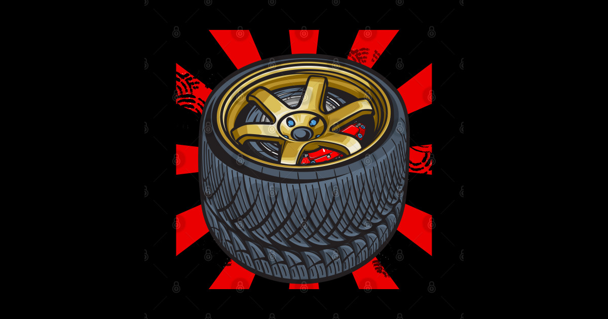 Tuning Wheel Rim JDM Fan Stance - Stance - Sticker | TeePublic