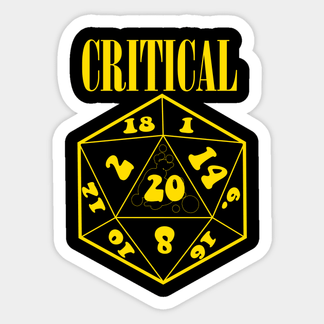 critical - Role Playing Game - Sticker | TeePublic