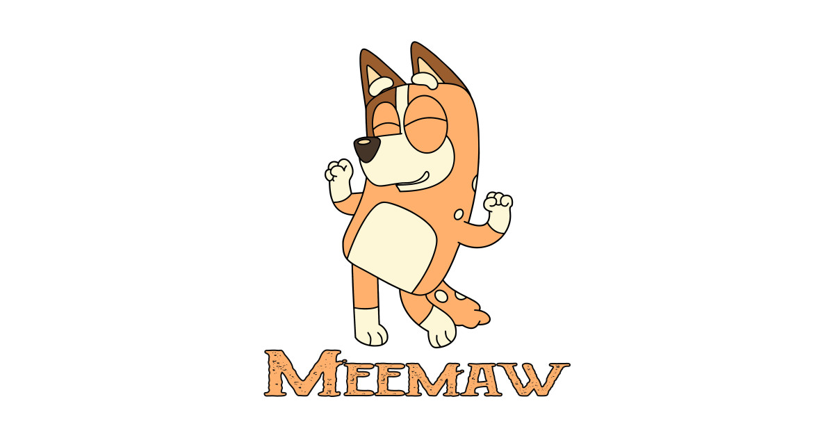 Cute Bluey Meemaw Vintage Cartoon - Bluey - T-Shirt | TeePublic