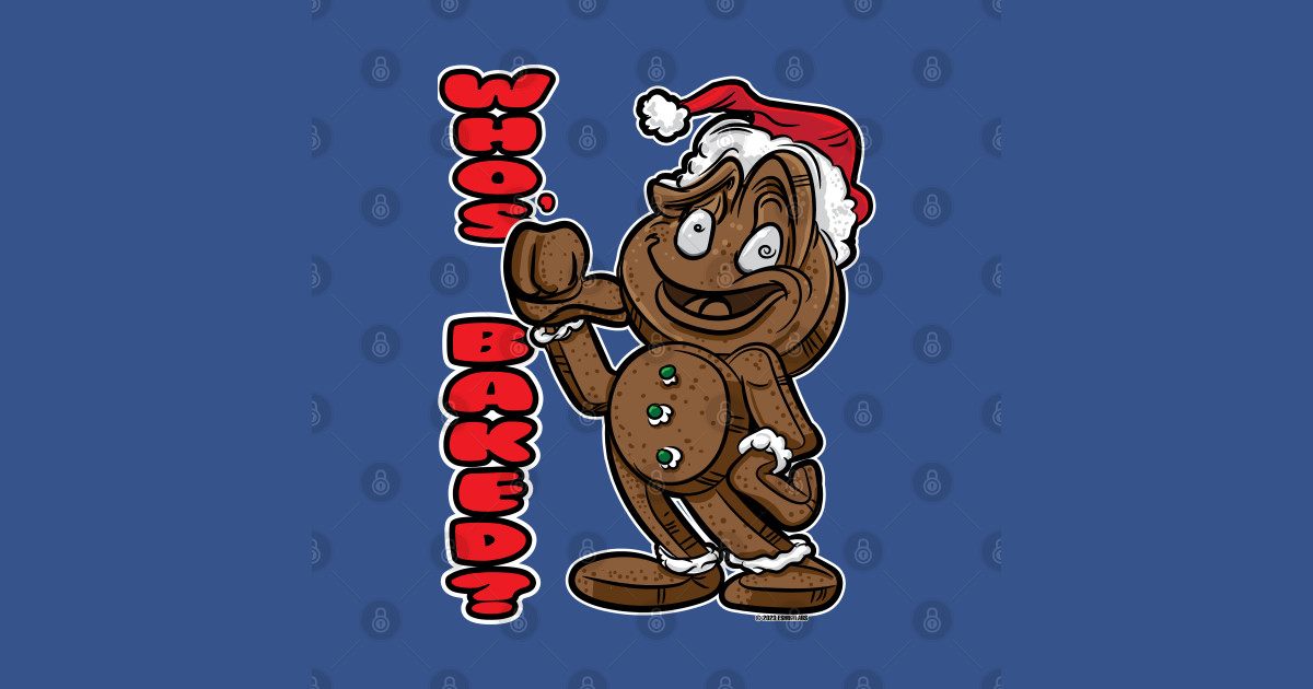 Gingerbread Man Half Baked with thumb back - Gingerbread - T-Shirt | TeePublic