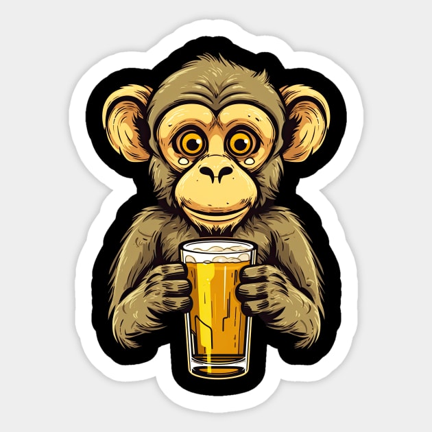 Happy Chimpanzee Beer - Designed Comic Art - Happy Chimpanzee Beer ...