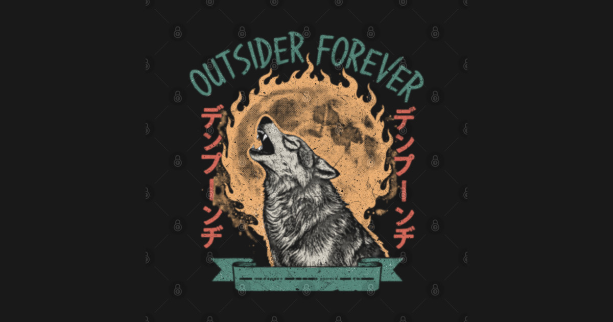 Outsider Forever Howling Wolf - Wolf Design - T-Shirt | TeePublic