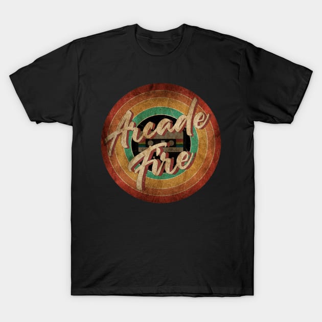 Arcade Fire Vintage Circle Art - Arcade Fire - T-Shirt | TeePublic