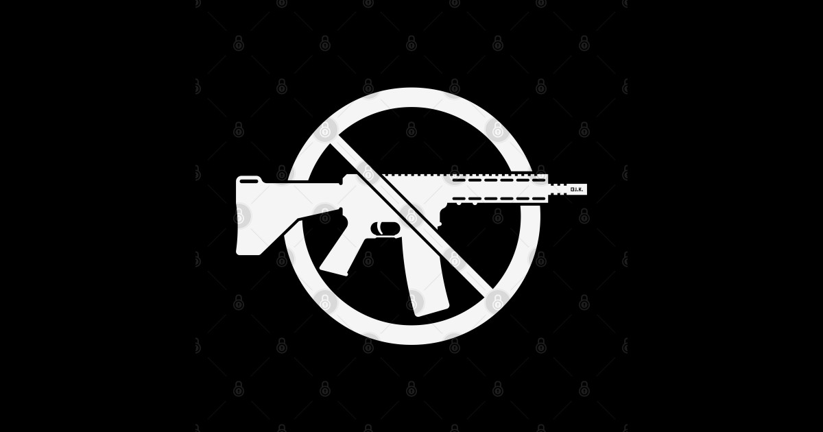 Gun Ban / Prohibition Sign (No Weapons / Peace / White) - Gun Ban ...