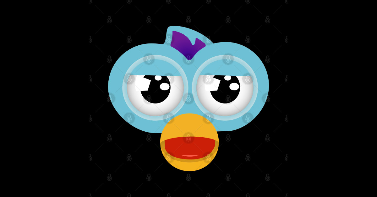 Furby face - Furby - Sticker | TeePublic