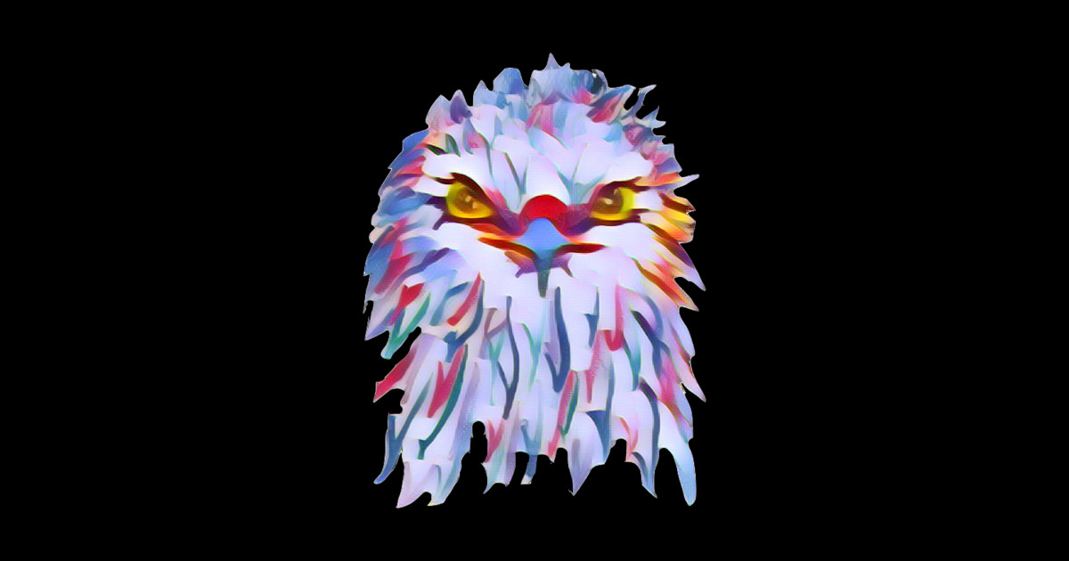 Mosaic Hawk - Rainbow Hawk - Sticker | TeePublic