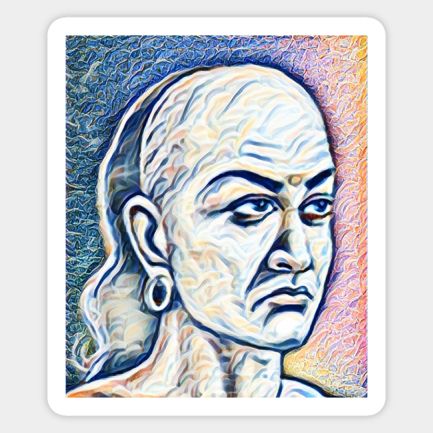 Chanakya Portrait | Chanakya Artwork 12 - Chanakya - Sticker | TeePublic