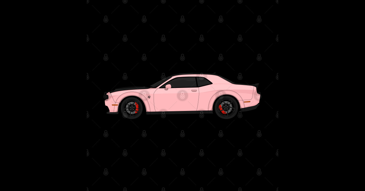 HELLCAT SIDE PINK - Dodge Hellcat Challenger - Sticker | TeePublic