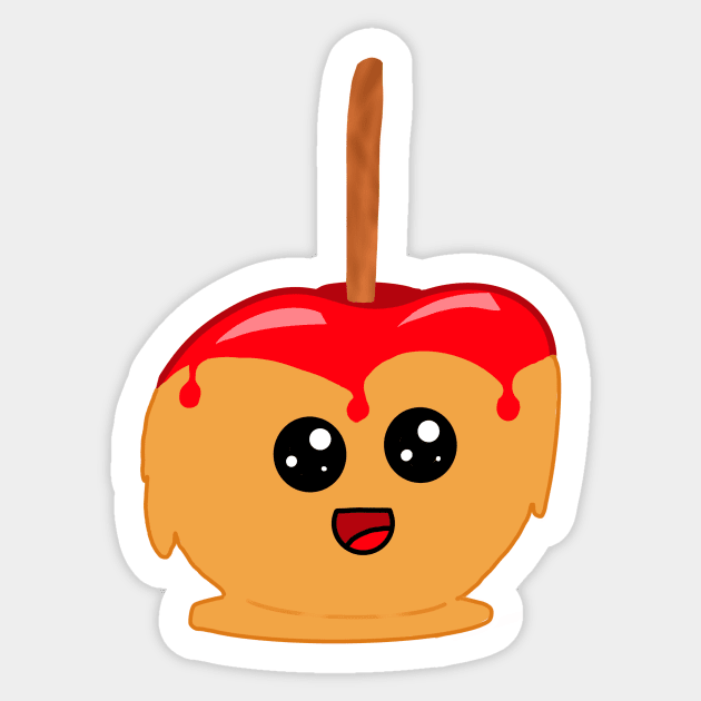 Kawaii Caramel Apple - Kawaii - Sticker | TeePublic