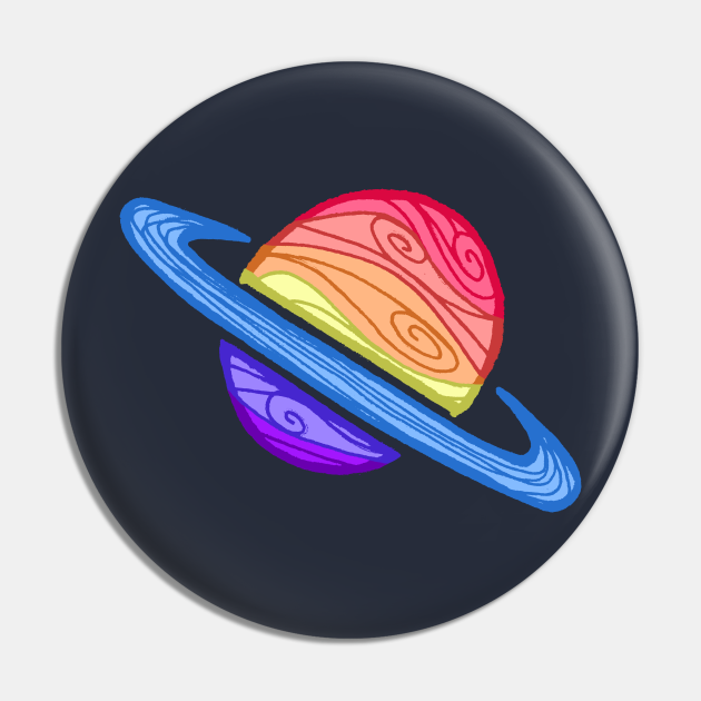 LGBTQIA+ Xenogender Pride Flag Planet - Xenogender - Pin | TeePublic