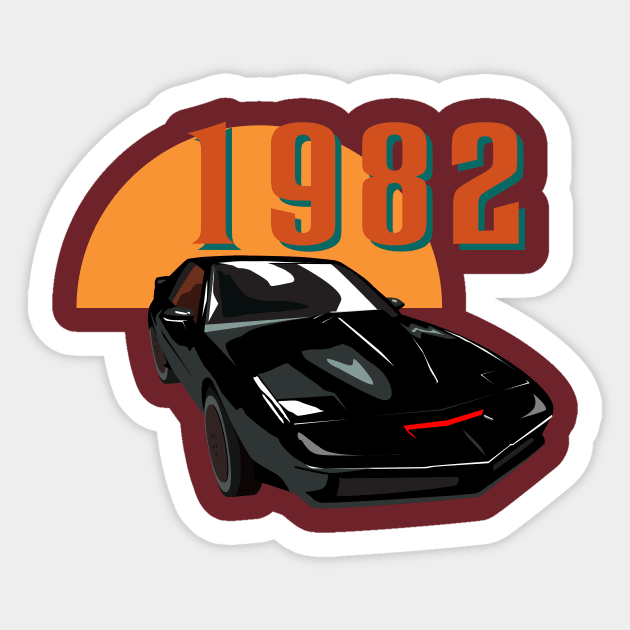 1982 Trans Am Knight Rider - Knight Rider - Sticker | TeePublic