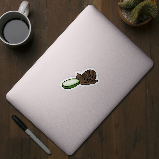 Snail Eating Cucumber Meme - Snail Eating Cucumber - Sticker | TeePublic