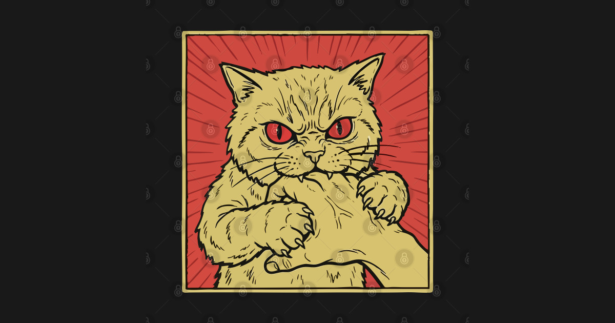 Fierce Cat Attack - Cat Attack - T-Shirt | TeePublic