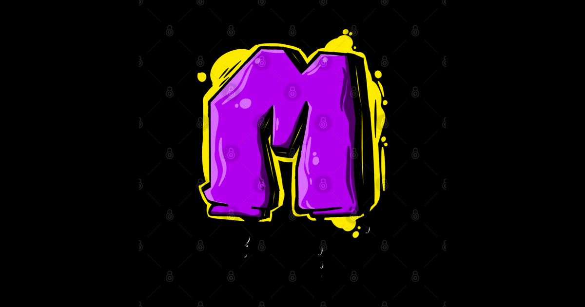 Graffiti Bubble Letter M - Graffiti - Sticker | TeePublic