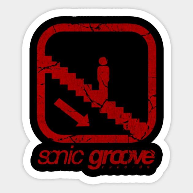 Sonic Groove record music - Record Label - Sticker | TeePublic