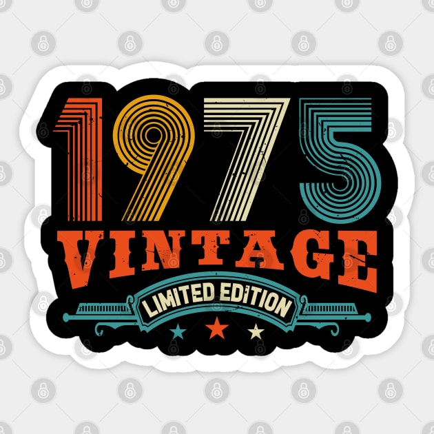 Vintage 1975 Retro - 1975 - Sticker | TeePublic