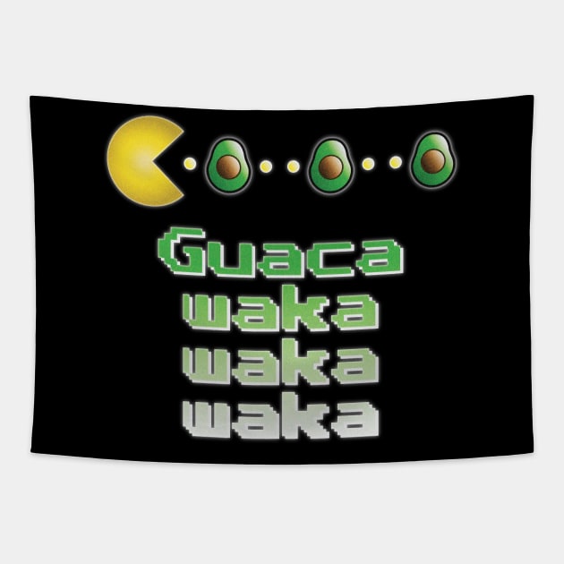Guaca-Waka-Waka-Waka Retro 80s Video Game - Pacman - Tapestry | TeePublic