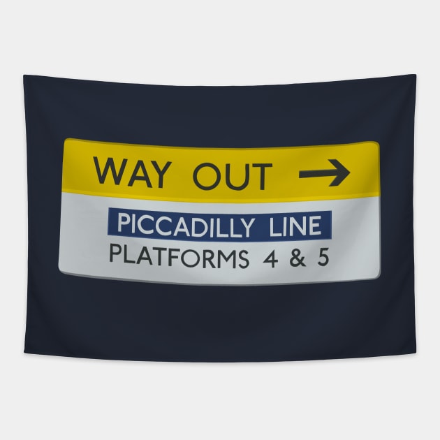 London Underground Way Out Sign (Picadilly Line) - London - Tapestry ...