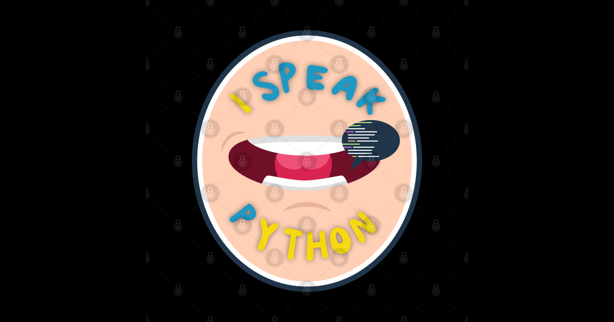 I speak python - Python - Sticker | TeePublic