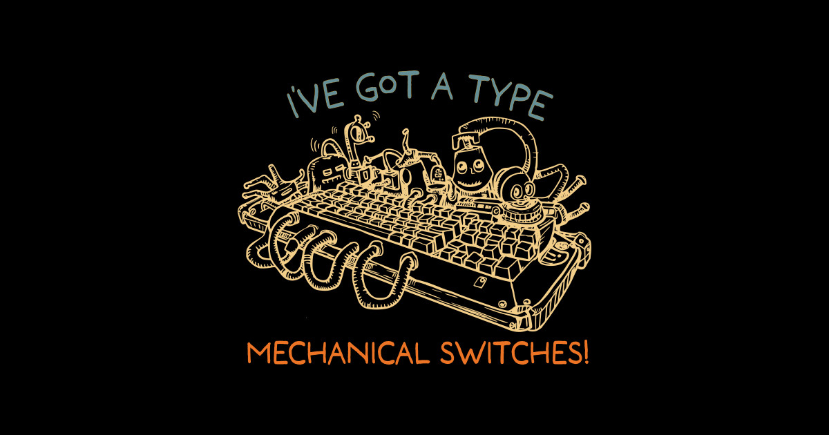 Funny Mechanical Keyboard Pun - Mechanical Keyboard - Sticker | TeePublic