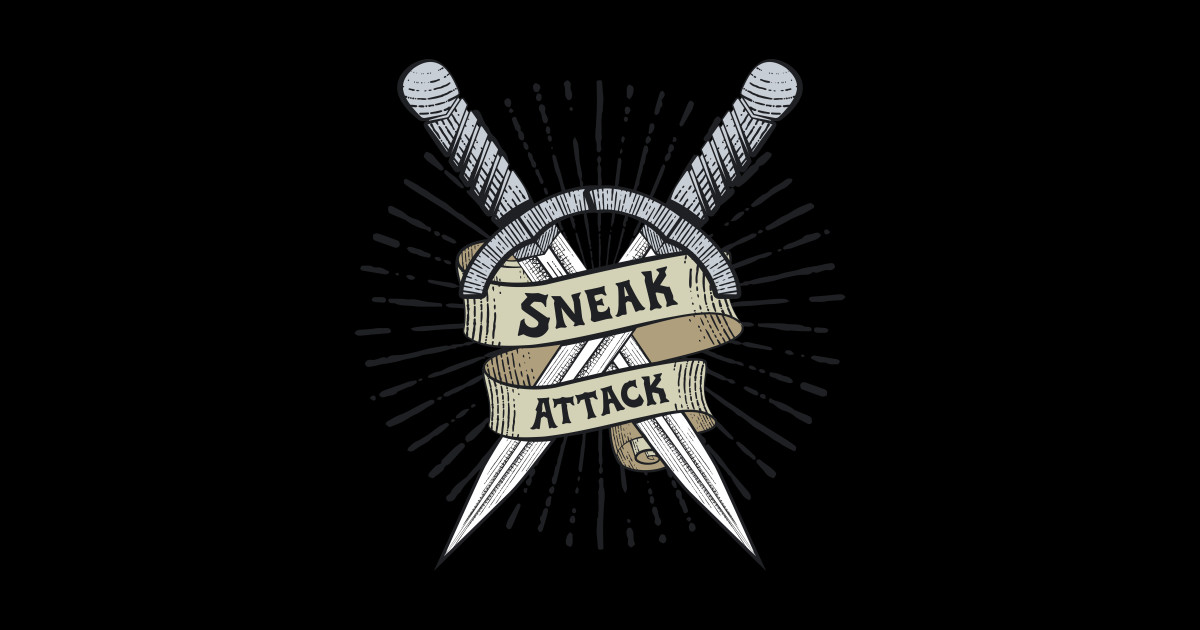 Sneak Attack Dual Daggers Vintage - Sneak Attack - Sticker | TeePublic