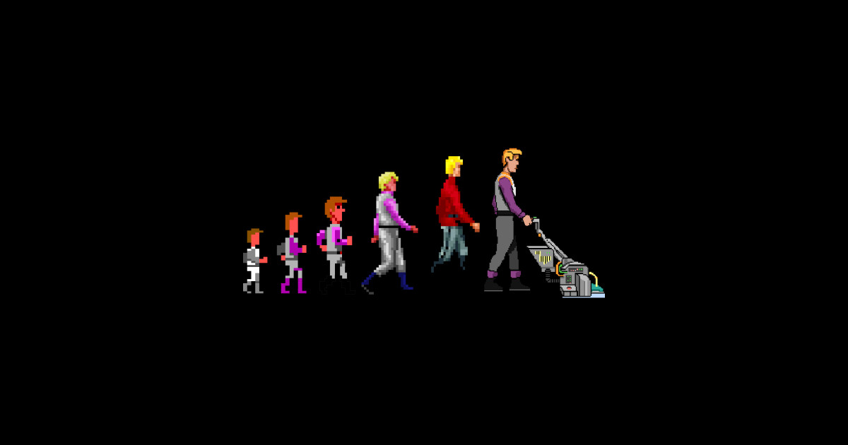 The Evolution of a Space Janitor - Space Quest - T-Shirt | TeePublic
