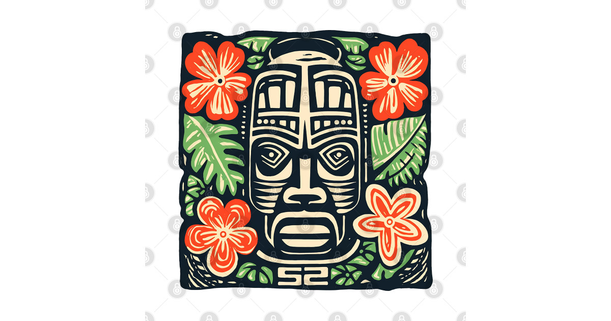 Aztec-Tiki-cut - Tiki - T-Shirt | TeePublic