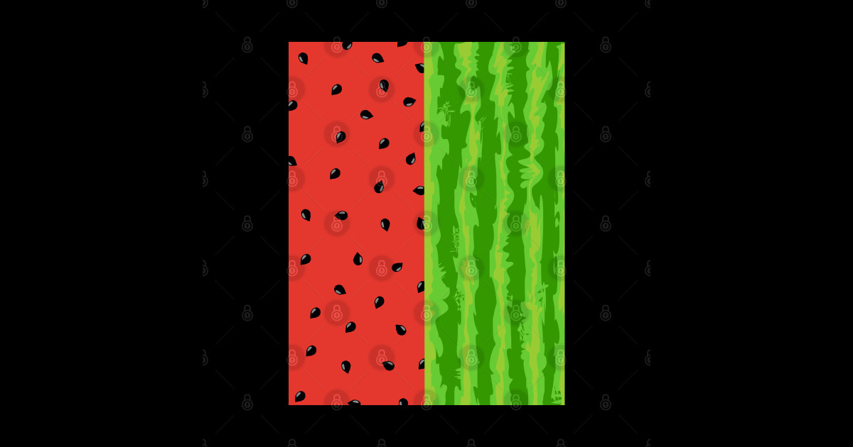 Red and Green Summer Watermelon Pattern - Watermelon - Sticker | TeePublic