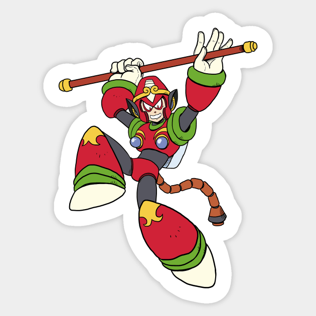 BUSTER ROD G - Mega Man - Sticker | TeePublic