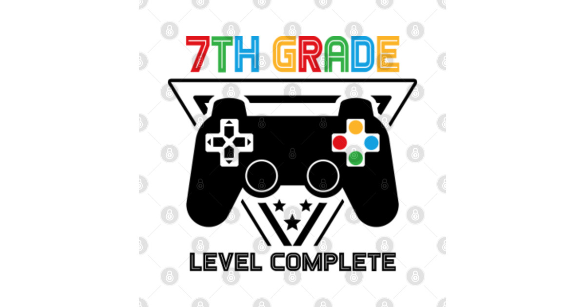 7th Grade Level Complete Graduation Gamer Boys Kids - 7th Grade Level ...