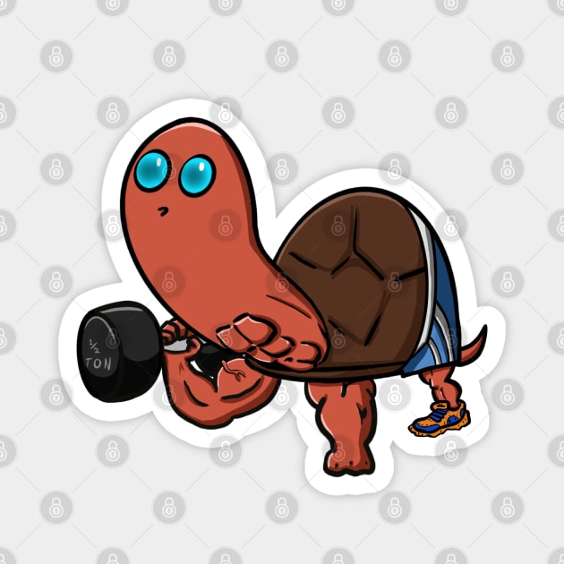 Turtle #21 Bodybuilder - Turtlzteez - Magnet | TeePublic