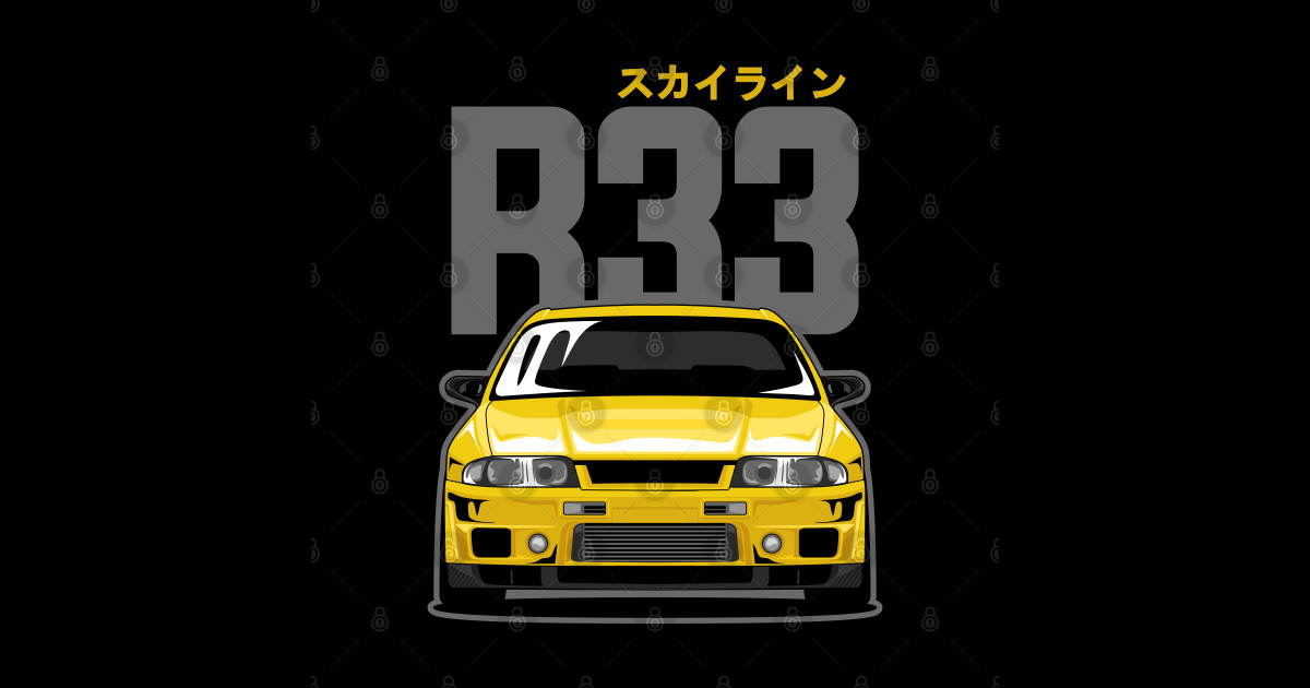 Skyline GTR R33 - Skyline R33 Gtr - Sticker | TeePublic