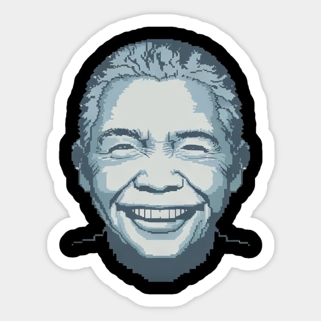 Nelson Mandela pixel art - Nelson Mandela - Sticker | TeePublic