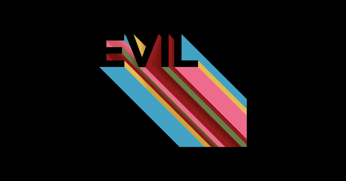 EVIL - Typography - Magnet | TeePublic