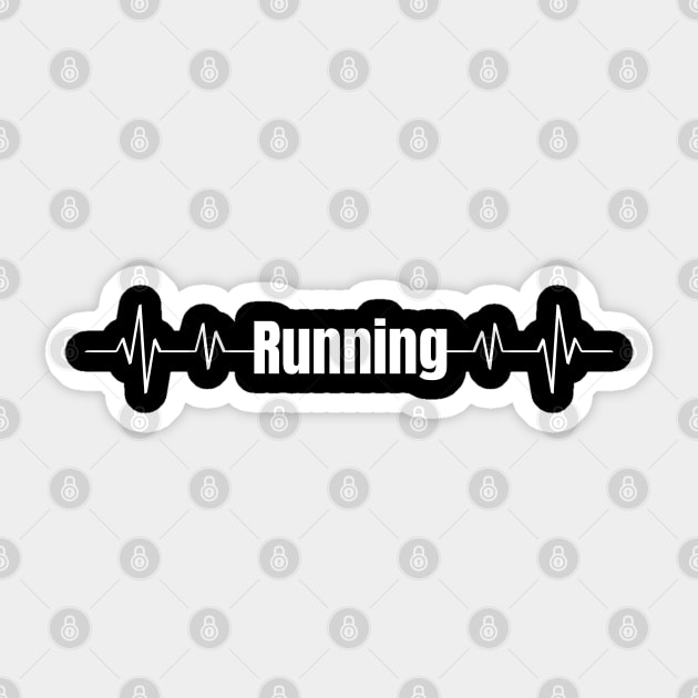 Running Ecg - running is life - Running - Sticker | TeePublic