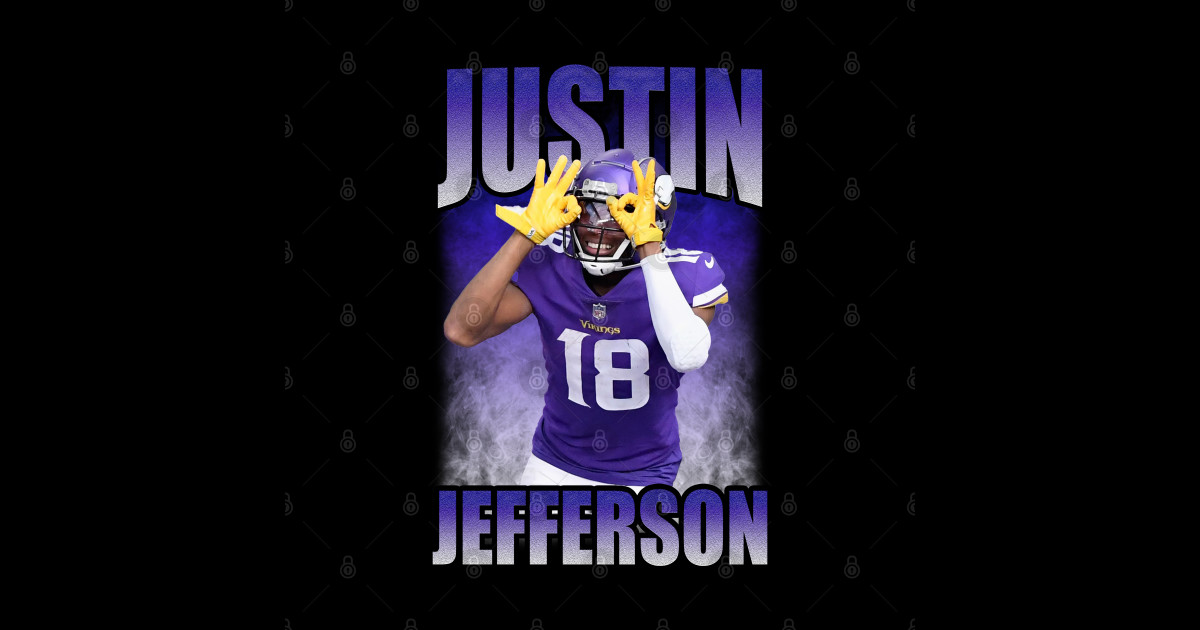 Justin Jefferson Bootleg - Justin Jefferson - Sticker | TeePublic