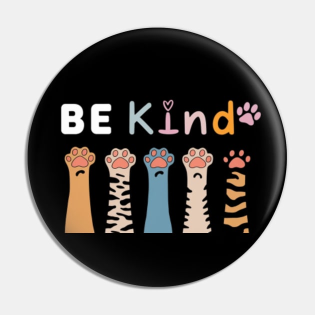 Be Kind ASL Sign Language with Cat Paws - Be Kind Kids - Pin | TeePublic