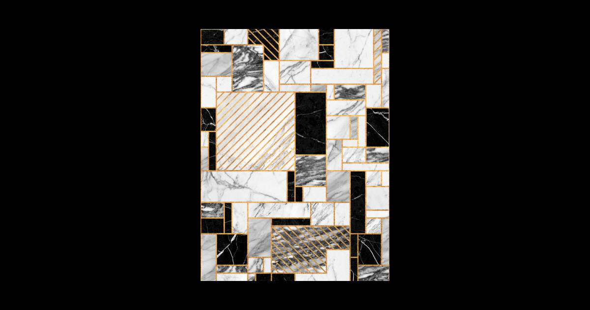 Random Pattern - Black and White Marble - Pattern - Posters and Art ...