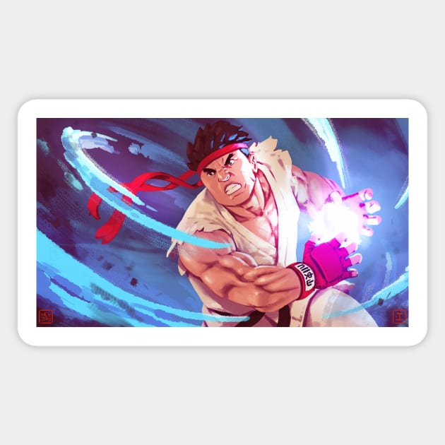Angry Ryu - Ryu - Sticker | TeePublic