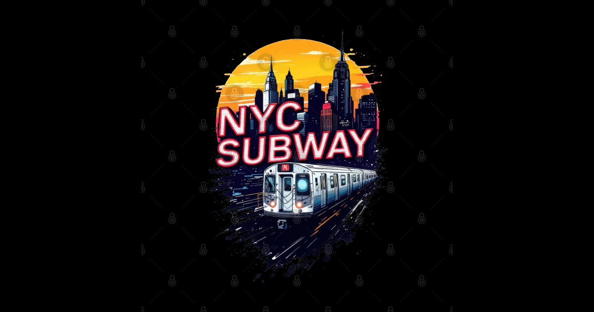 New York Subway Nyc Subway 80s Edition - Nyc Subway - Sticker | TeePublic