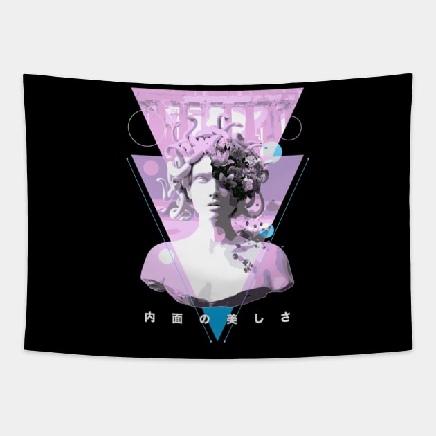 Vaporwave Medusa Statue Aesthetic Japanese Otaku - Medusa Statue ...