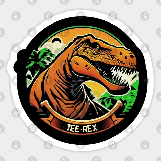 Tee-Rex Original Design - T Rex Dinosaur - Sticker | TeePublic