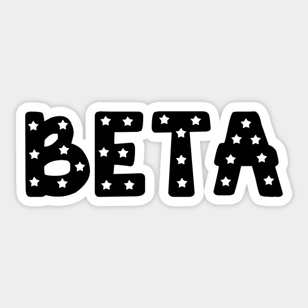 Beta Star Letters - Panhel - Sticker | TeePublic