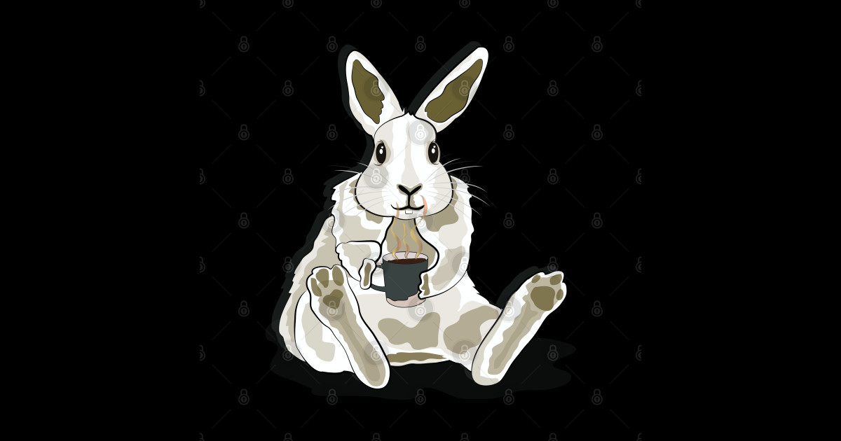 Coffee Is An Animal Right, Rabbit Coffee - Bunny Rabbit - Sticker ...