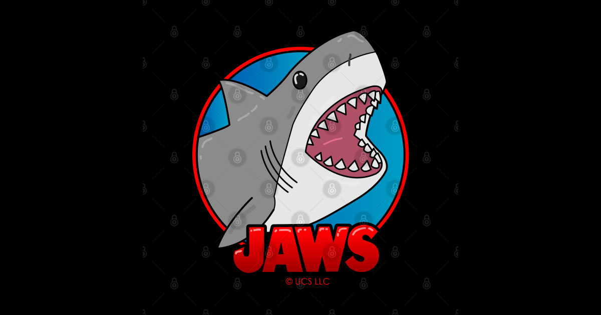 jaws, cute, kawaii, chibi - Jaws - Posters and Art Prints | TeePublic