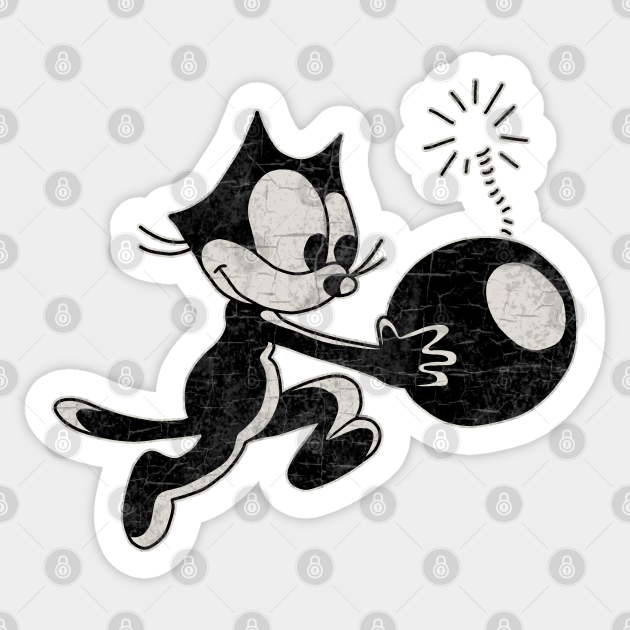 Felix The Cat with Bomb - Felix The Cat - Sticker | TeePublic