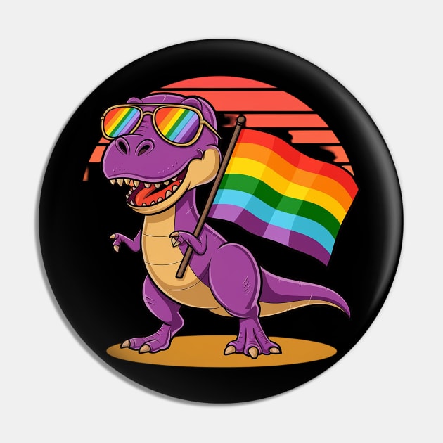 LGBT T-Rex Dino Rainbow Flag LGBTQ Gay Pride Month - Lgbt T Rex Dino ...