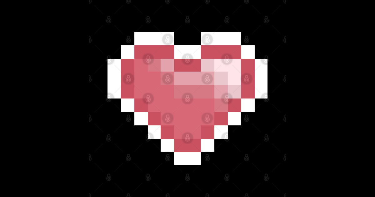 Pixel Heart - Pixelart - Sticker | TeePublic