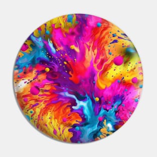Abstract Neon Color Paint Splash Pins and Buttons for Sale | TeePublic